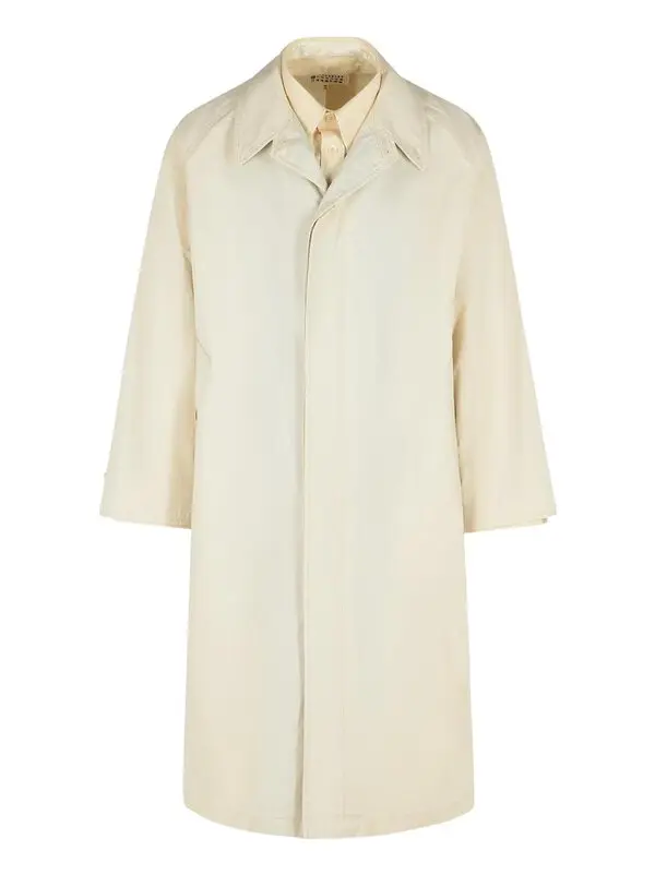 MAISON MARGIELA Cotton Trench Coat - Beige