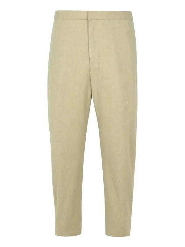 JIL SANDER Virgin Wool Trousers - Beige