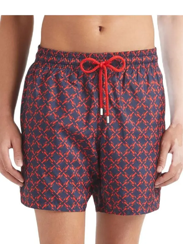 Vilebrequin Mahina Printed Swim Trunks - Navy