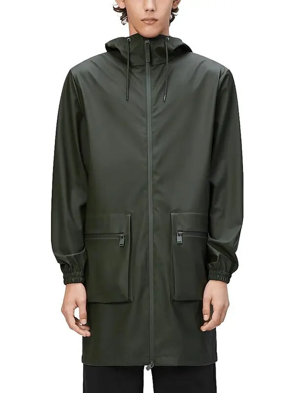 Rains Long Cargo Jacket - Green