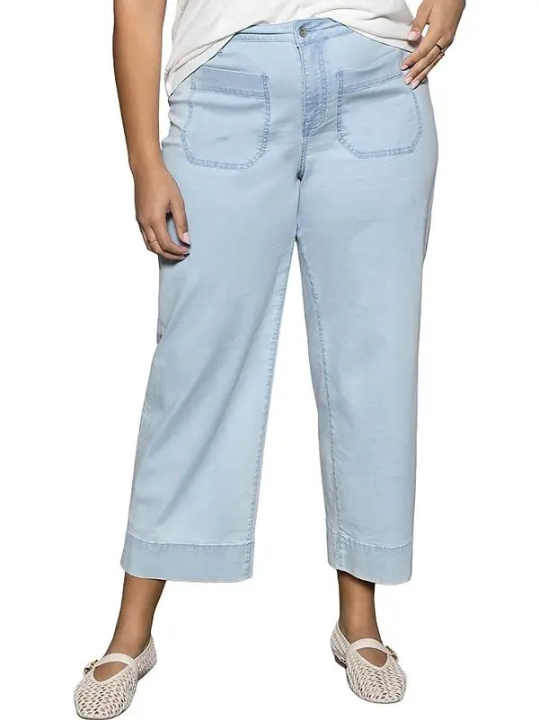 Sanctuary The Marine Cropped Wide Leg Jeans - Ultra Pale