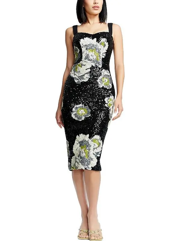Dress The Population Nicole Sequined Dress - Black Multi
