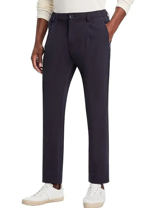 Herno Slim Fit Seersucker Trousers - Navy