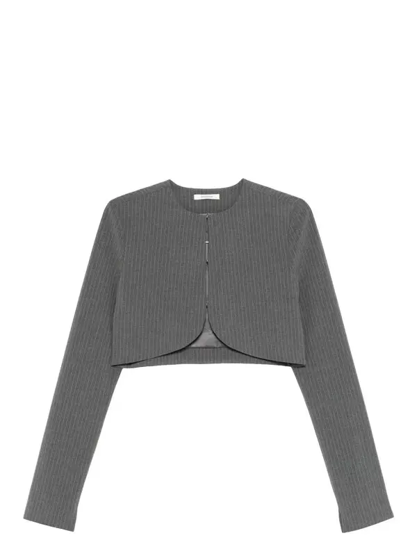 ENTIRE STUDIOS Pinstripe Cropped Top - Grey