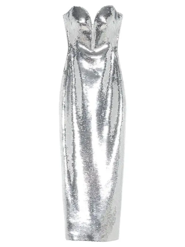 MONOT Sequinned Gown - Silver