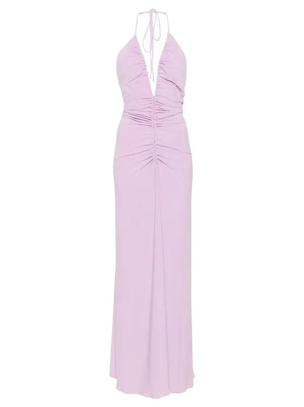 MONOT Draped Long Dress - Purple
