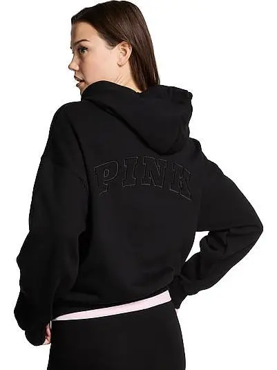 Pink Campus Fleece™ Half-zip Hoodie - Black