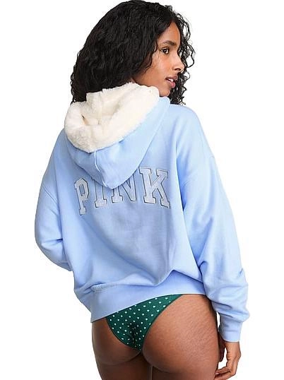 Pink Campus Fleece™ Half-zip Hoodie - Blue