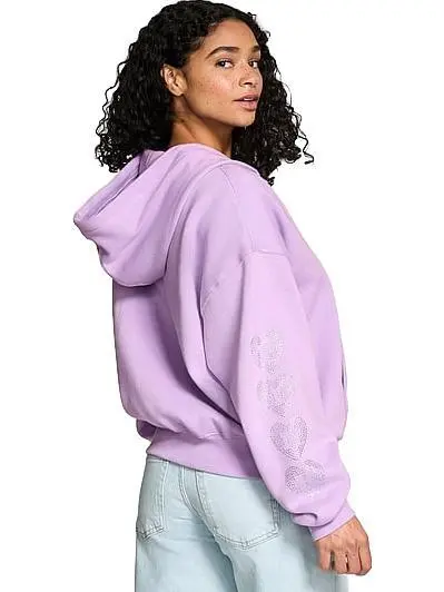 Pink Campus Fleece™ Half-zip Hoodie - Purple