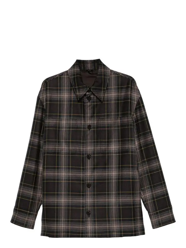 Fendi Tartan-check Jacket - Brown