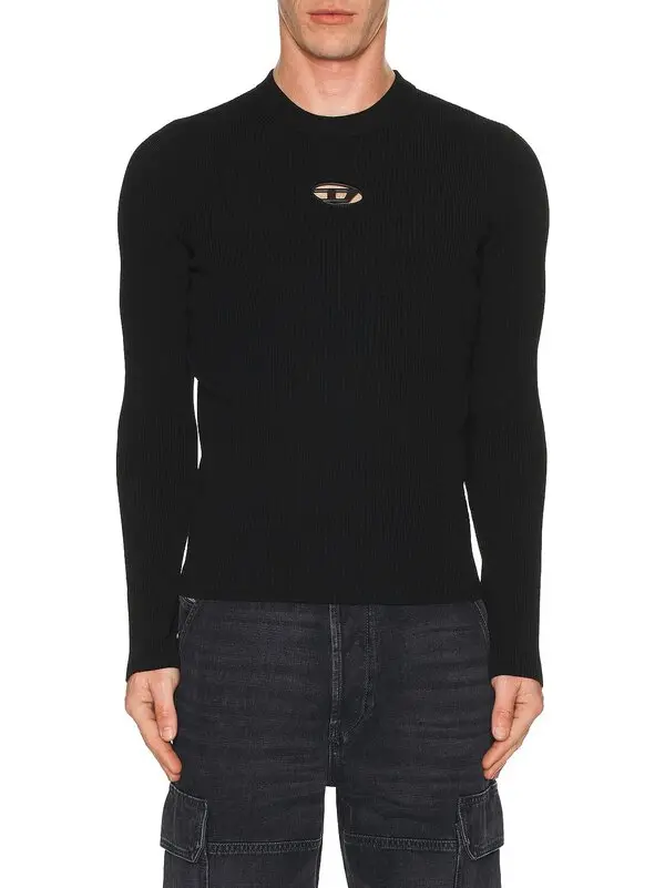 DIESEL® Zackary Round Neck Sweater - Black