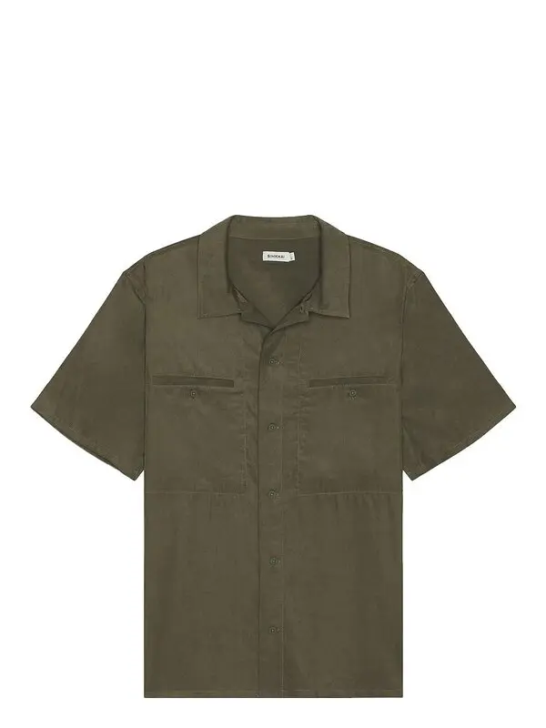 Simkhai Military Work Shirt In Army - Sycamore
