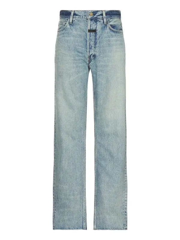 Fear Of God 5 Pocket Straight Leg Jeans - Medium Indigo