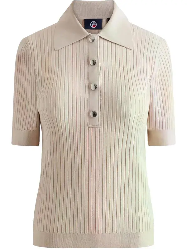 Fusalp Knitted Polo Top - Neutrals