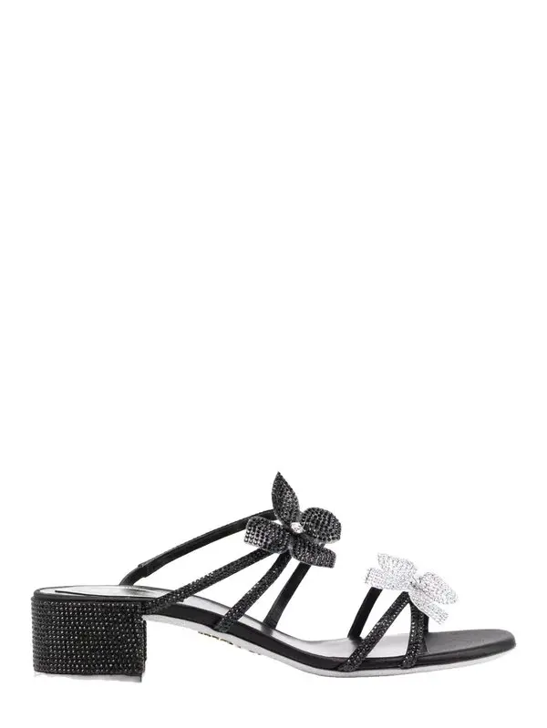 Rene Caovilla Crystal-embellished Sandals - Black