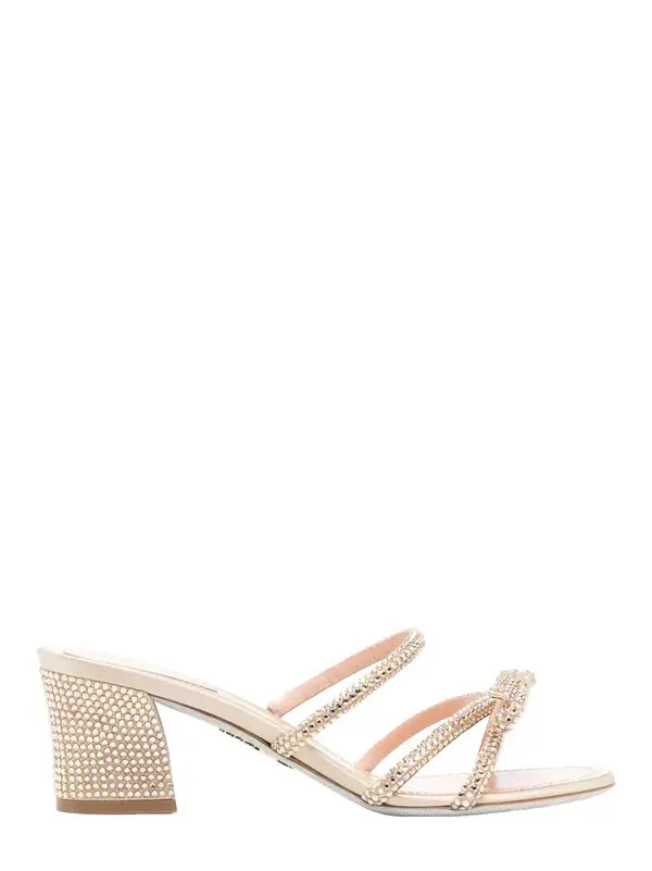 Rene Caovilla Crystal-embellished 70mm Sandals - Gold