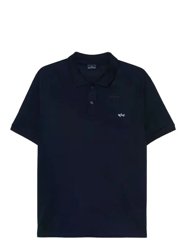 Paul & Shark Piqué Cotton Polo Shirt - Blue