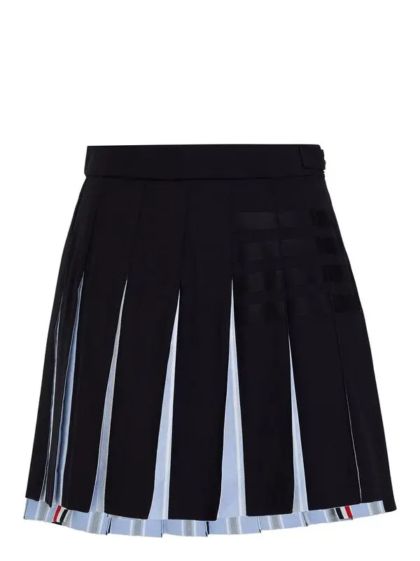 Thom Browne Pleated Mini Skirt - Midnight Blue