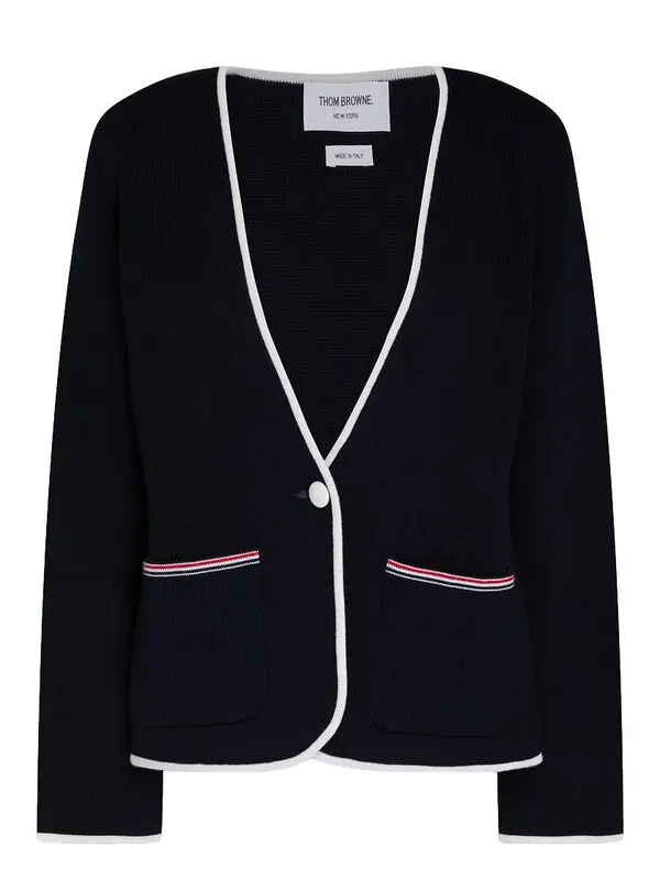Thom Browne Wool-blend Blazer - Navy