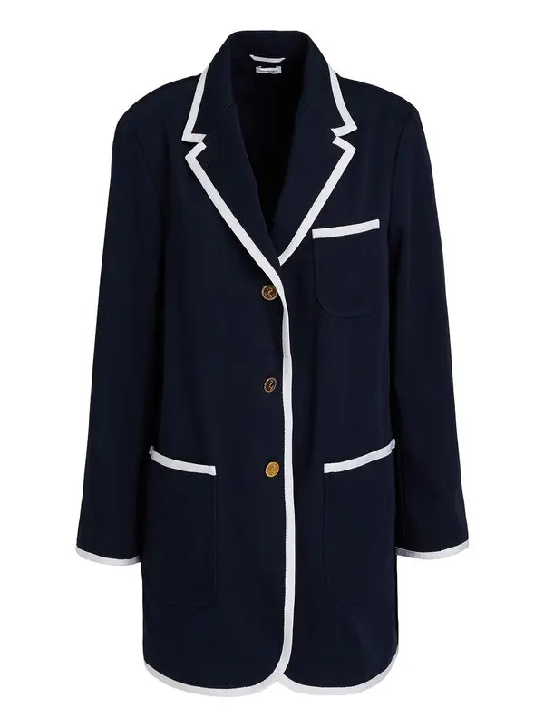 Thom Browne Cotton Gabardine Blazer - Navy