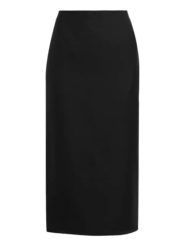 Thom Browne Wool-blend Twill Midi Pencil Skirt - Black