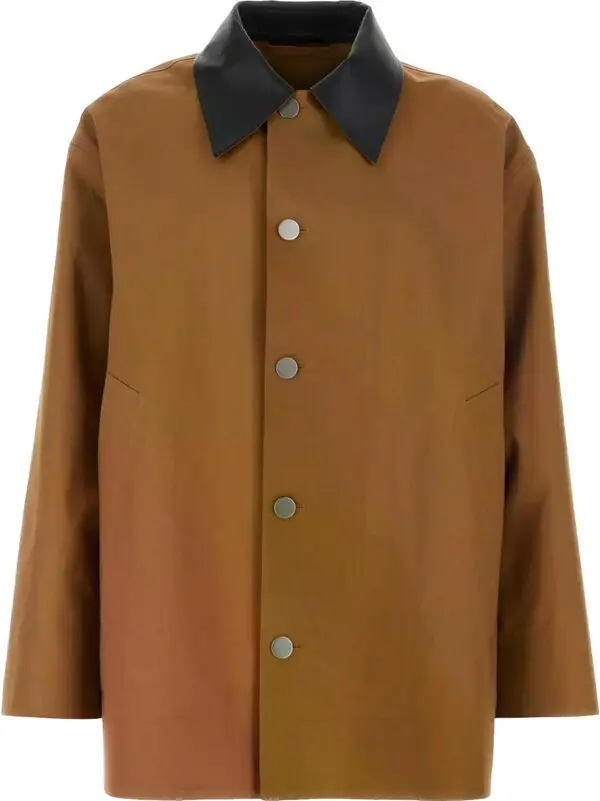 JIL SANDER Cotton Shirt Jacket - Brown