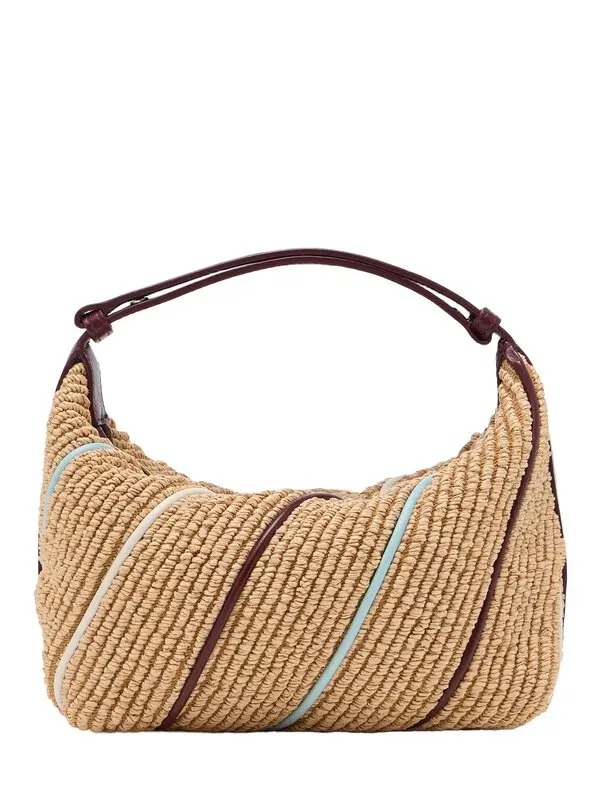 Bottega Veneta Wallace Raffia Mini Bag - Neutral