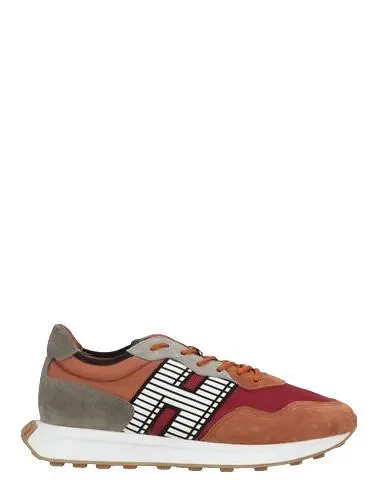 Hogan Low-top Leather And Textile Sneakers - Red