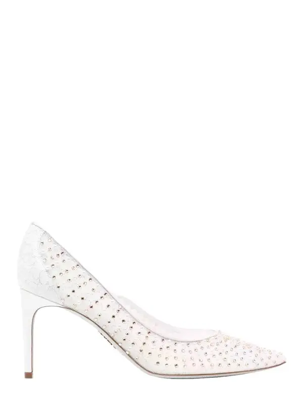Rene Caovilla Pointed Toe Pumps - White