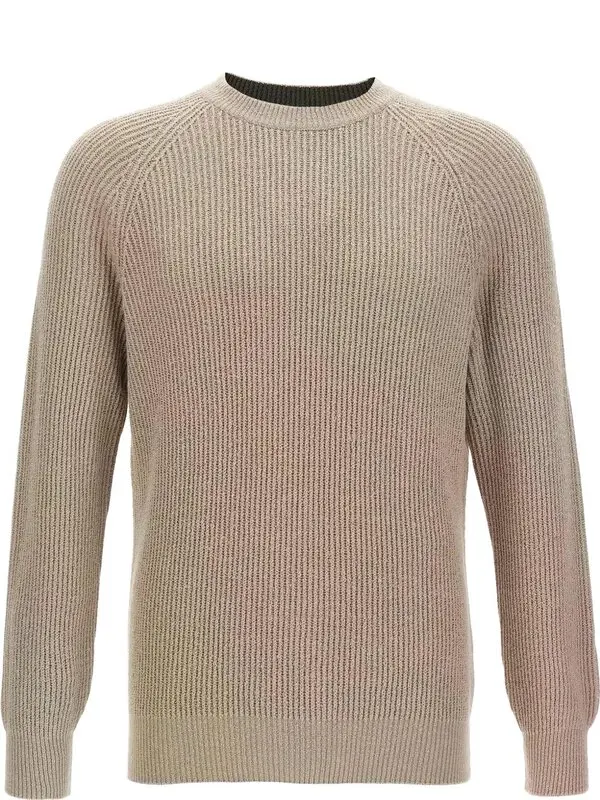 Brunello Cucinelli Ribbed-knit Cotton Sweater - Neutrals