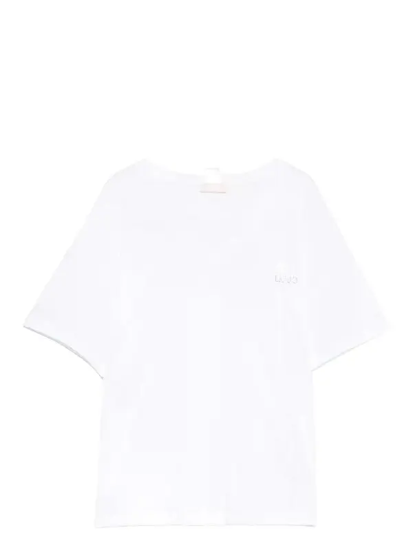 Liu Jo Embellished-logo T-shirt - White