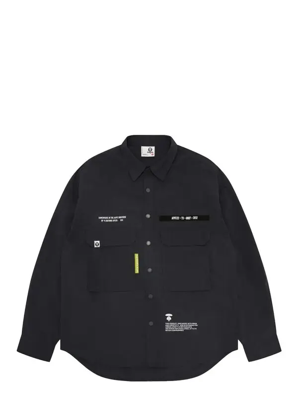 AAPE BY *A BATHING APE Text-print Shirt - Black