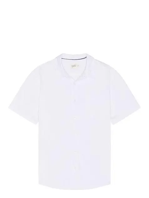 FAIR HARBOR The Short Sleeve Saltaire Shirt - White