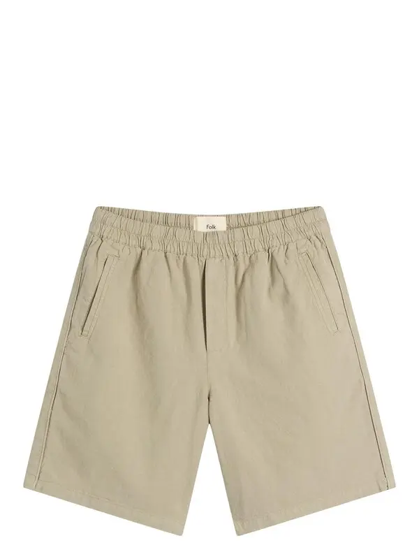 Folk Linen Assembly Shorts - Sage