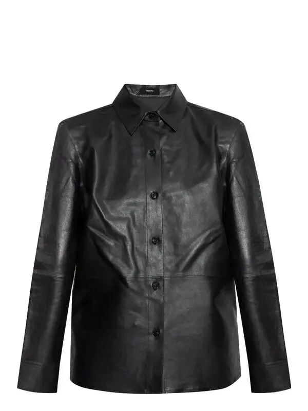 Theory Leather Jacket - Black