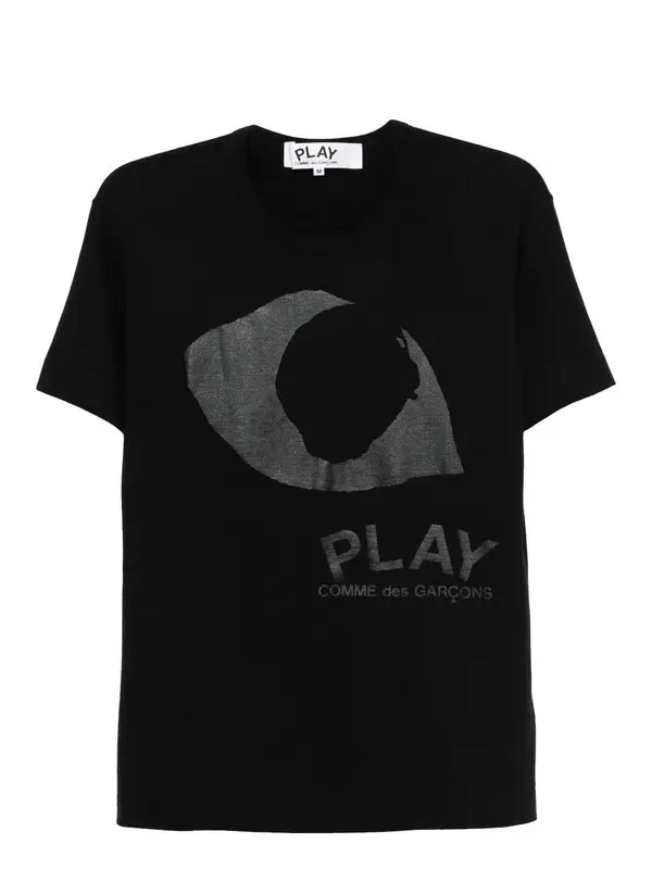 Play Comme Des Garcon Eye-print T-shirt - Black