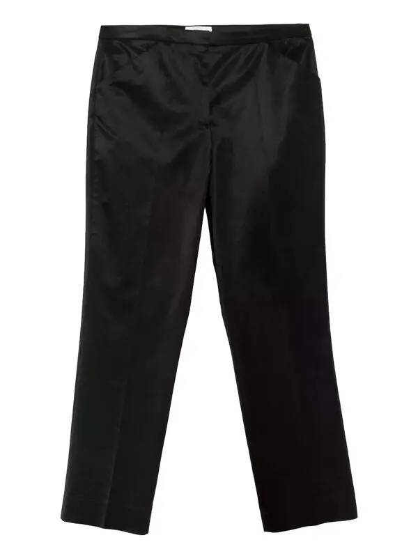 TOTEME Straight-leg Cropped Trousers - Black