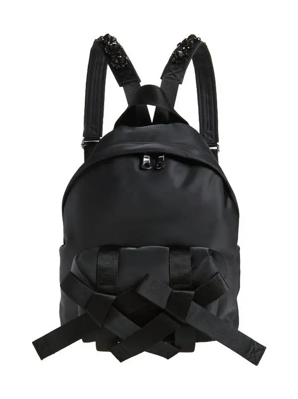 Simone Rocha Bow Front Backpack - Black/jet