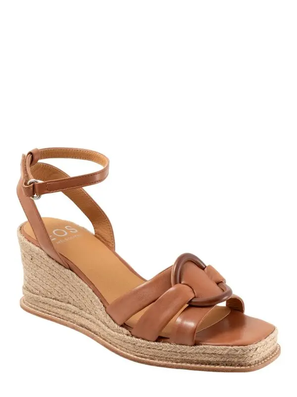Eos Zeline Platform Wedge Sandal - Brandy