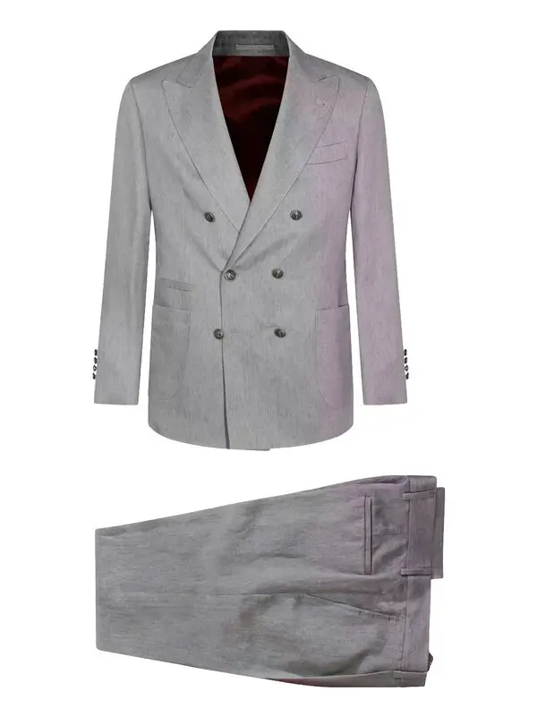 Brunello Cucinelli Alpaca-blend Suit - Grey
