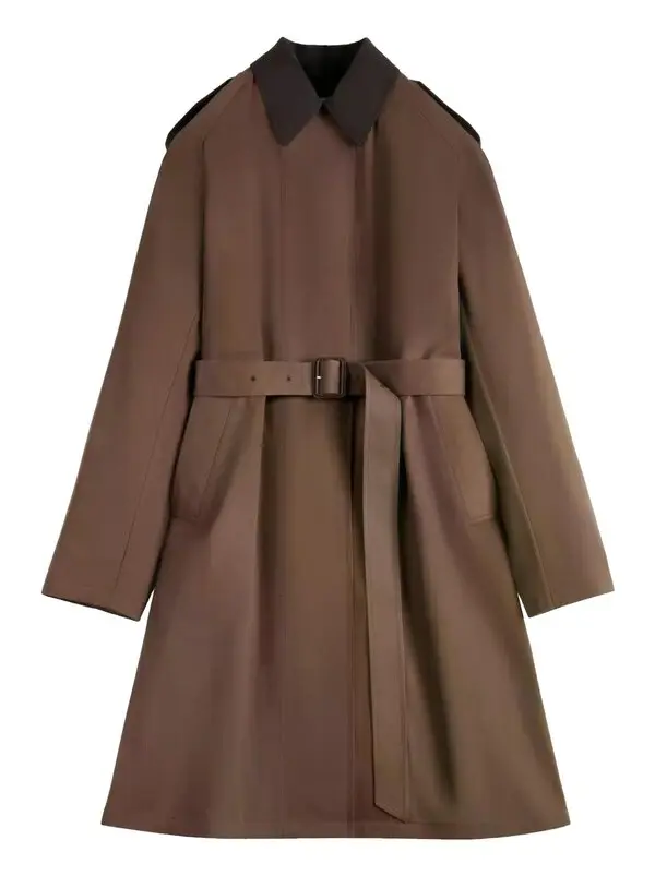 TOD'S Belted Trench Coat - Brown