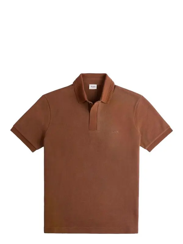 TOD'S Cotton Polo Shirt - Brown