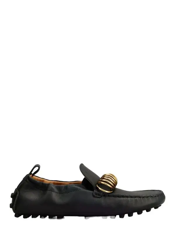TOD'S Ring-embellished Loafers - Black