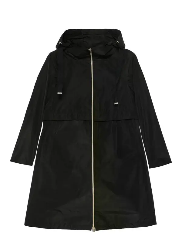 Herno Hooded Raincoat - Black
