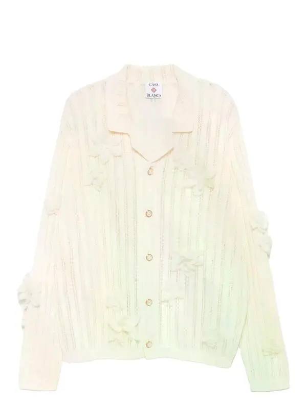 Casablanca Flower Laced Shirt - White