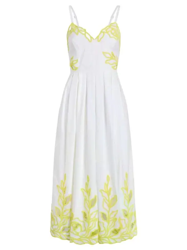 Cinq À Sept Trailing Peonies Maude Dress - White