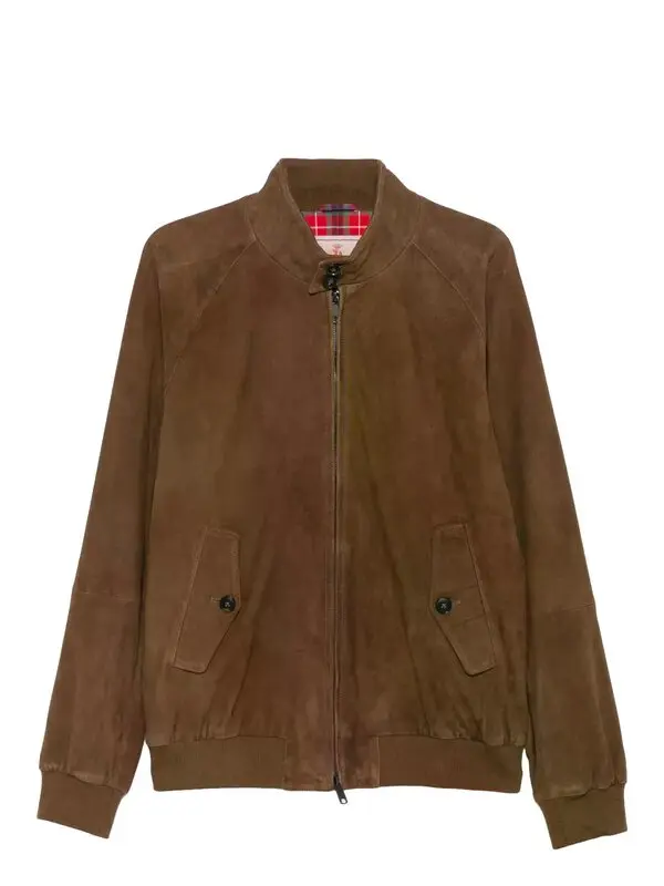 BARACUTA Suede Jacket - Brown