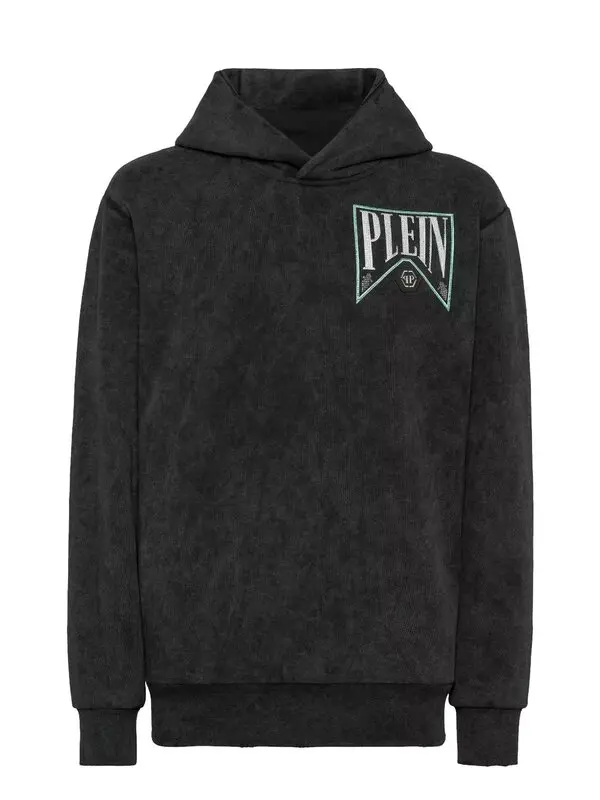 Philipp Plein Jersey Hoodie - Black