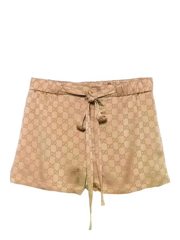 Gucci Gg Satin Shorts - Brown