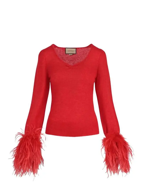 Gucci Silk Mohair Sweater - Red